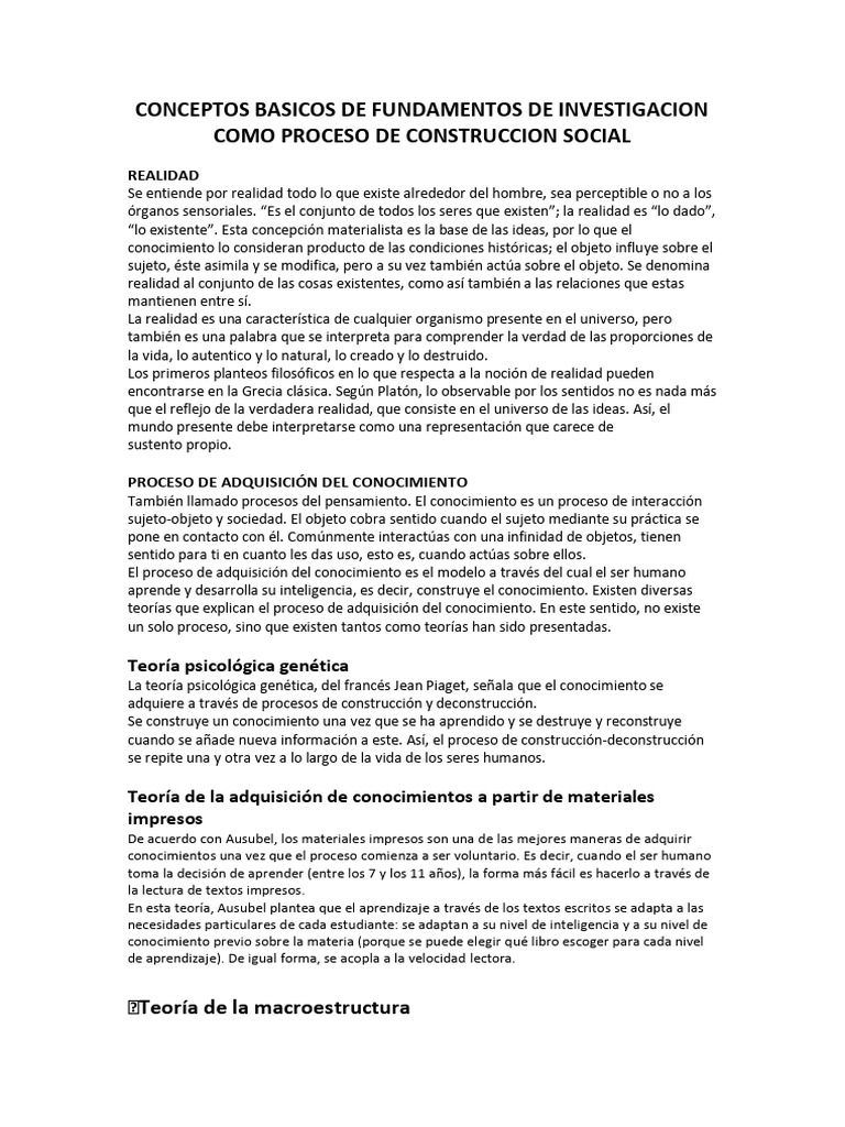 Conceptos Basicos de Fundamentos de Investigacion | PDF