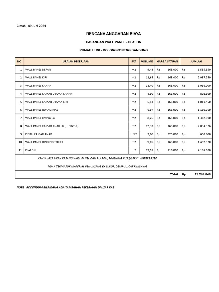 Rab Jasa Pasang Plafon & Wall Panel1 | PDF