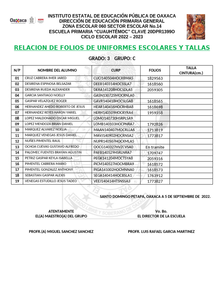 Formato para Folios | PDF