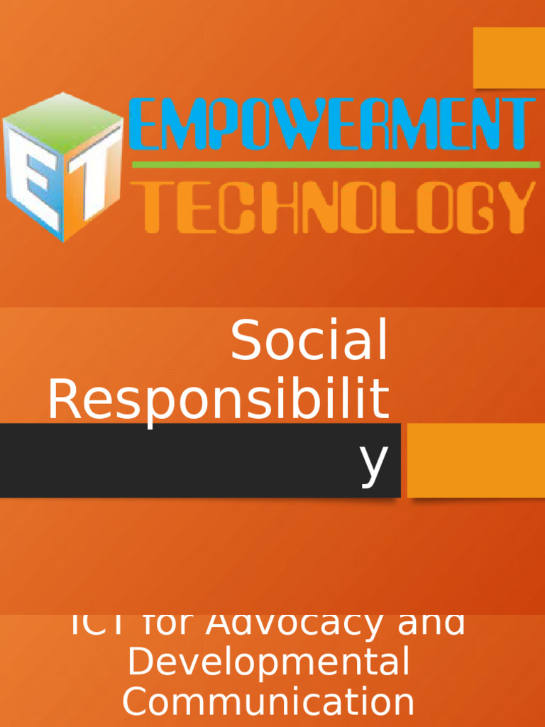 ICT and Social Responsibility | PDF