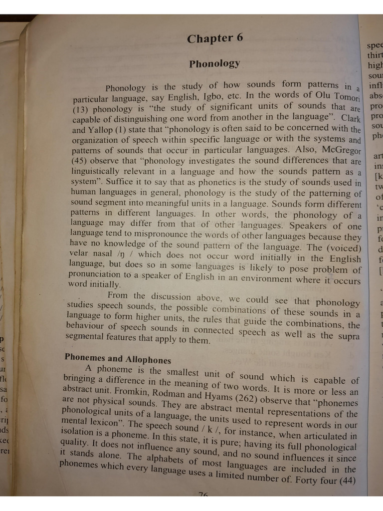 General Linguistic Note Chapter 6 Part 1 | PDF