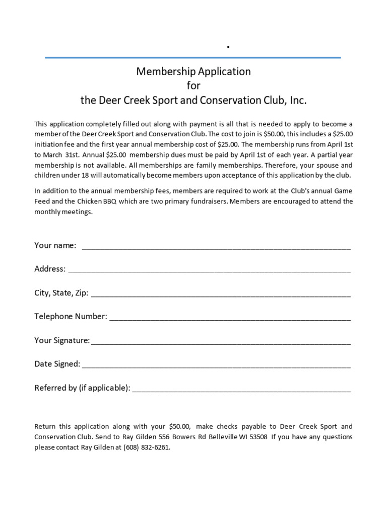 Membership Application | PDF