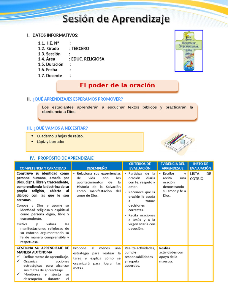 D2 A2 SESION REL. El Poder de La Oración | PDF | Oración | Religión y ...