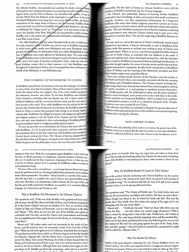 Mouzi, Reading (Sources, 420-426) | PDF