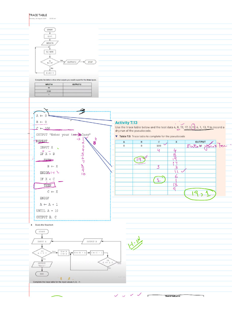 TRACE TABLE | PDF