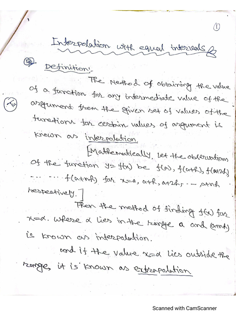 Interpolation With Equal Interval | PDF