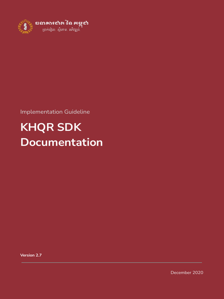 KHQR SDK Document | PDF