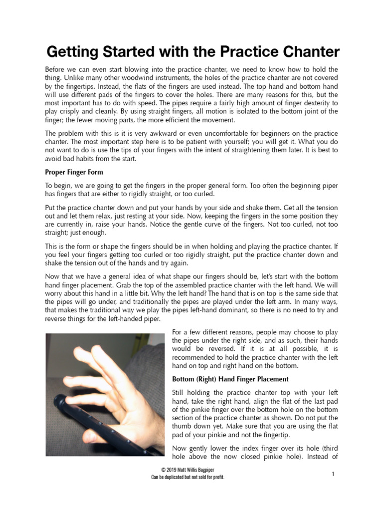 The Basics Episode 1 - Getting Started With The Practice Chanter - Matt ...