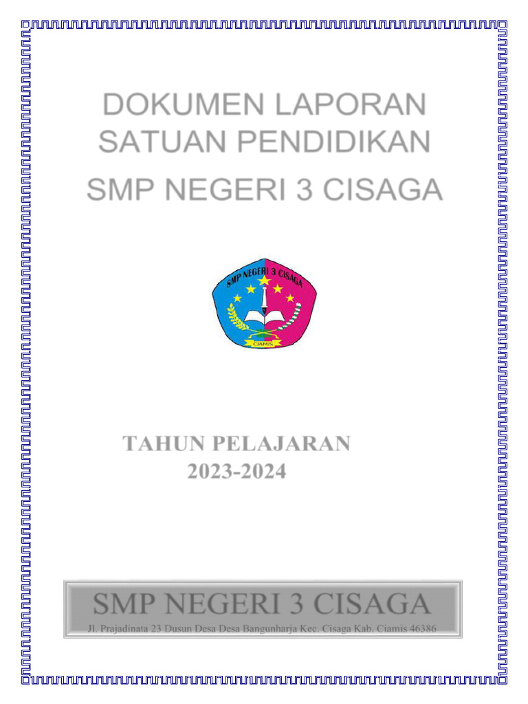 Dokumen Laporan Satuan Pendidikan SMPN 3 CSG | PDF