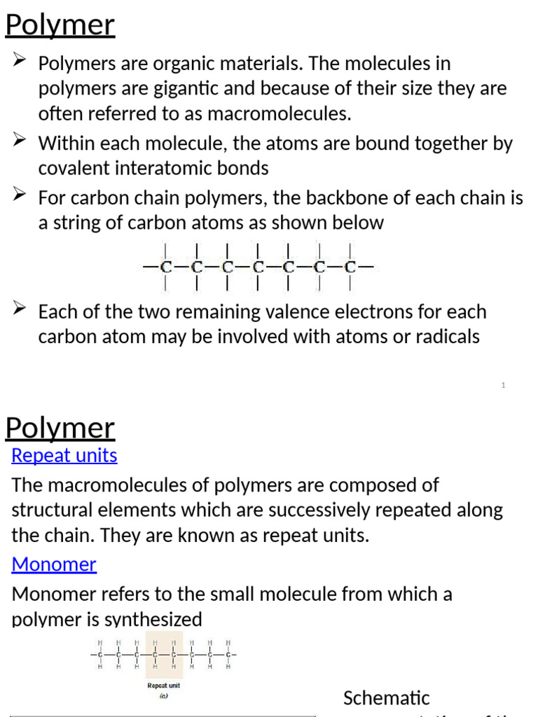 Lecture Topic - Polymers - IIT KGP Mech Courses | PDF