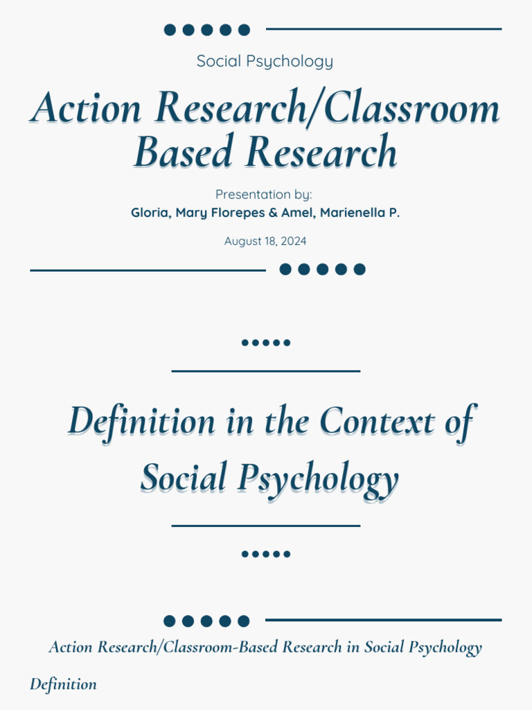 Action Research Classroom Based Research | PDF