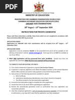 CXC Application Form Private CSEC JAN | PDF | Identity Document ...