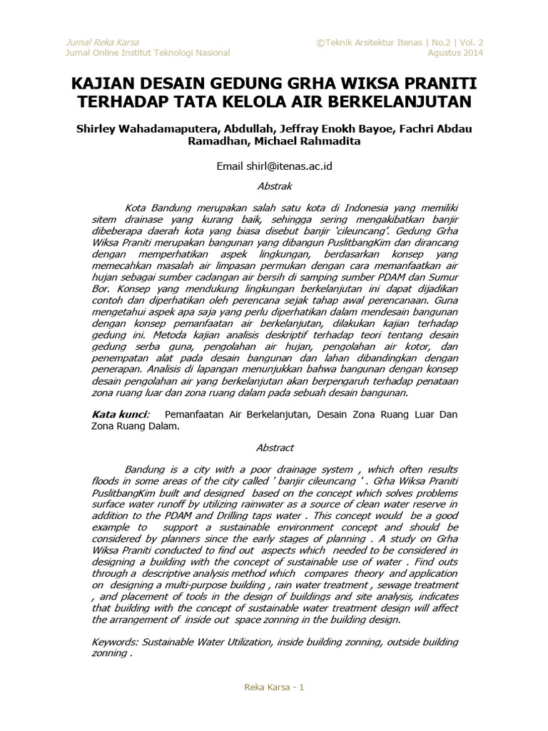 221057-Kajian-Desain-Gedung-Grha-Wiksa-Praniti - Hitungan STP | PDF
