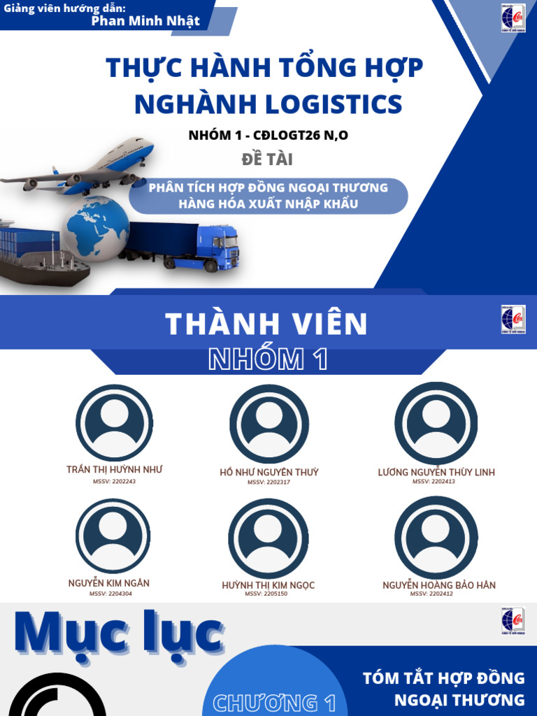 TH C Hành T NG H P Nghành Logistics - Nhóm 1 | PDF