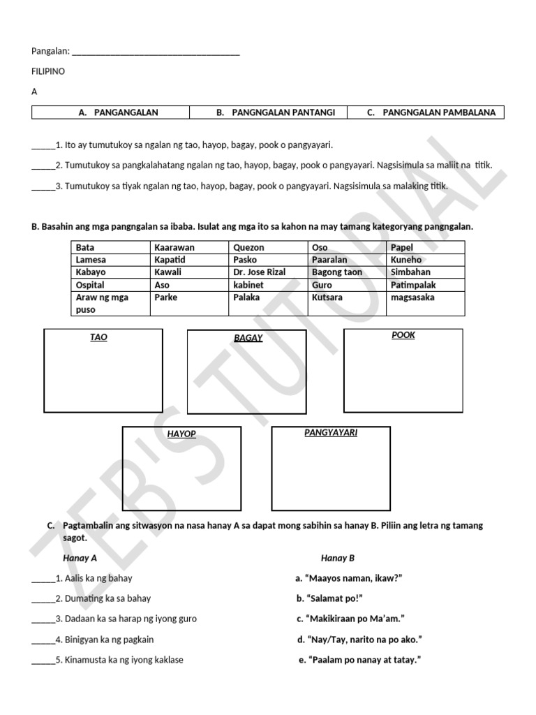Grade 3 Filipino-Inang Wika | PDF