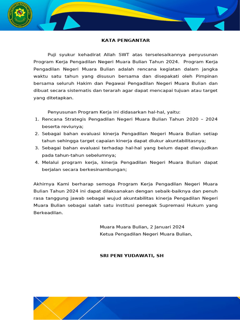 Program Kerja 2024 Paten.... | PDF