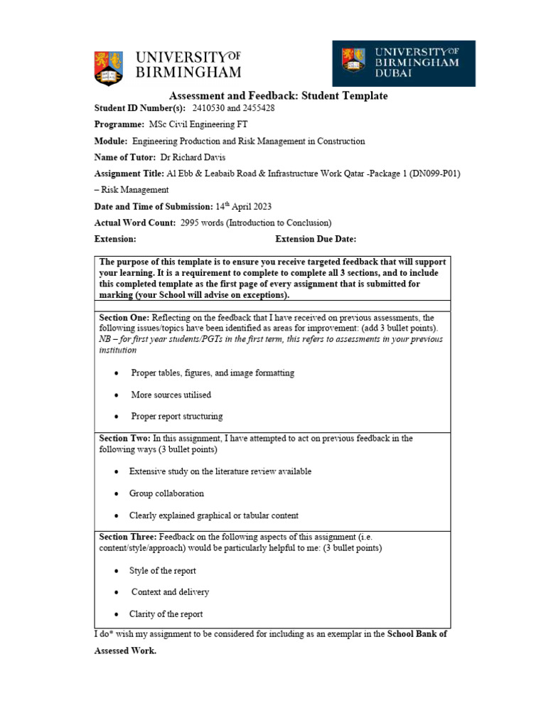 Group 31 Risk Management Coursework Final Submission | PDF