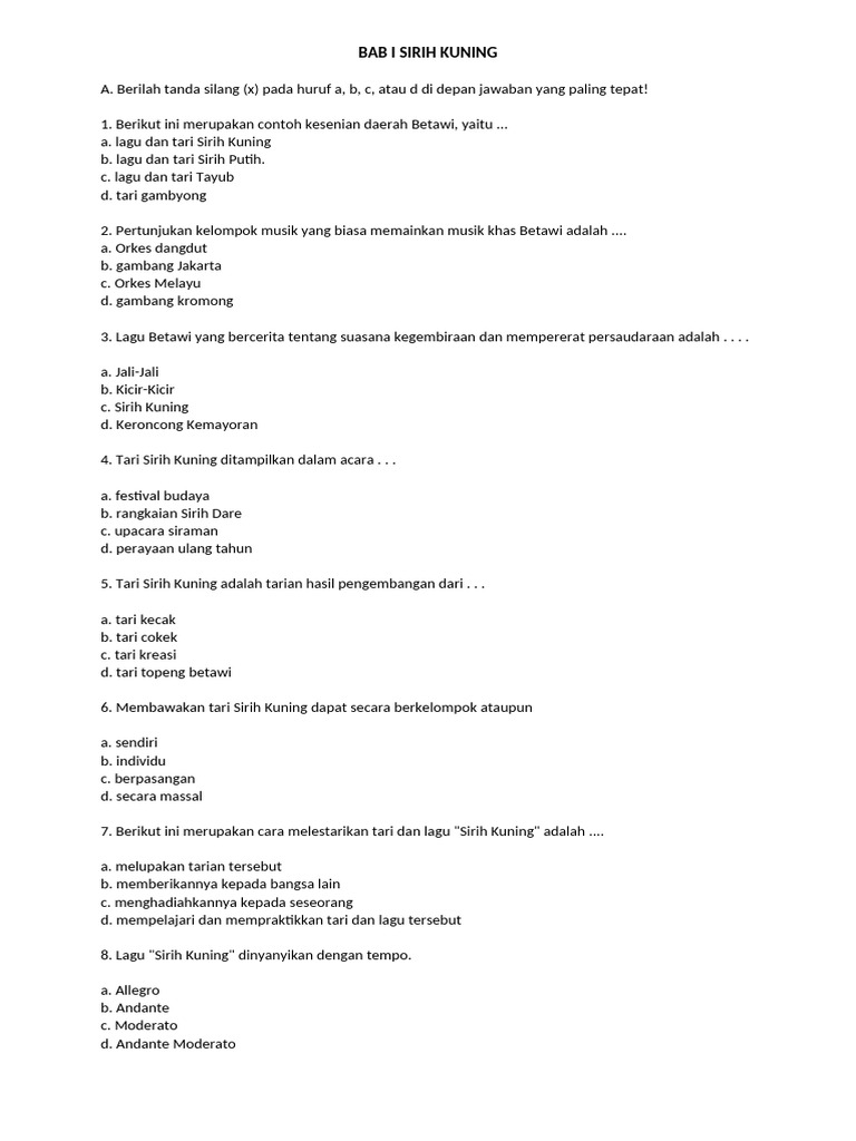 Soal Latihan PLBJ Bab 1 Sampai 4 | PDF