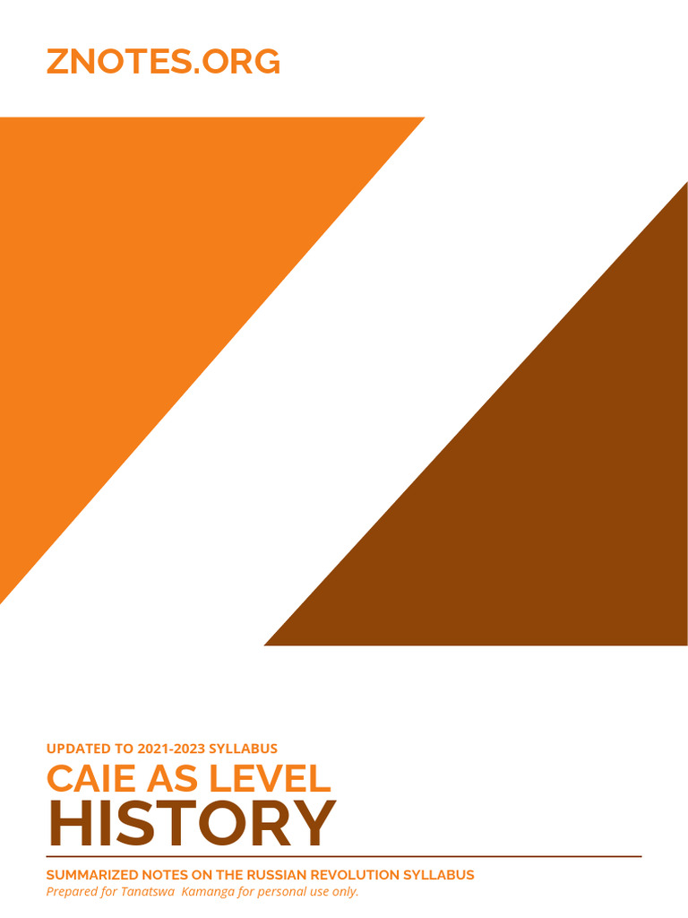Caie As Level History 9489 Russian Revolution 63f21c1459d9a17121ba8cef ...