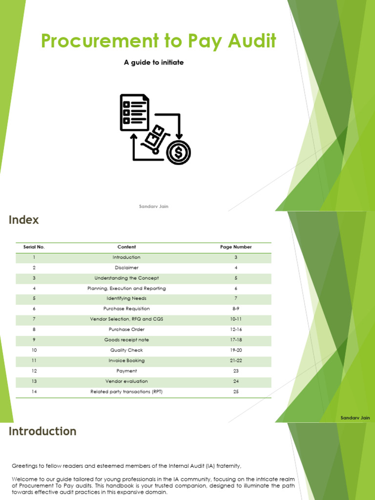 Handbook On Procurement To Pay Audit | PDF