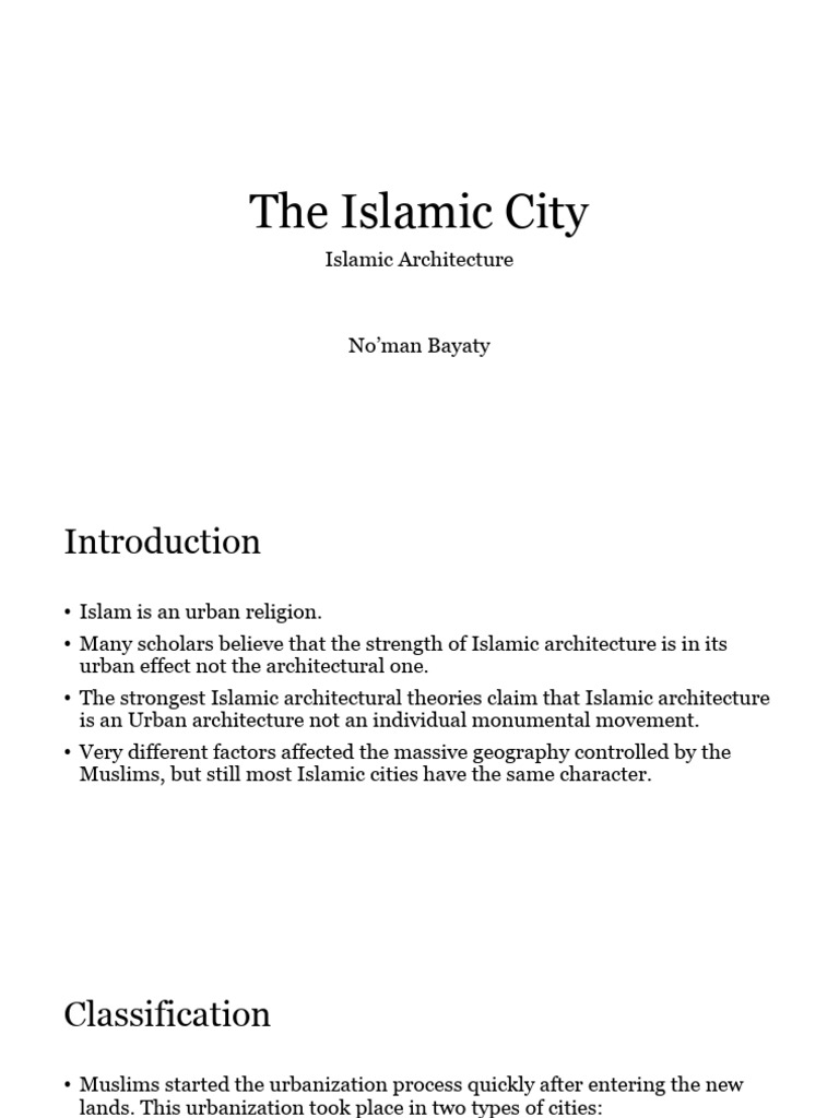 7 The Islamic City | PDF
