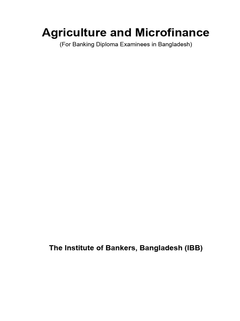 Agriculture and Microfinance (AM) | PDF