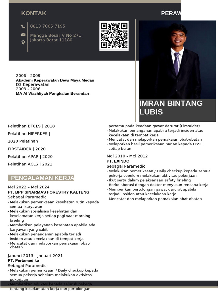 Imran Bintang CV | PDF