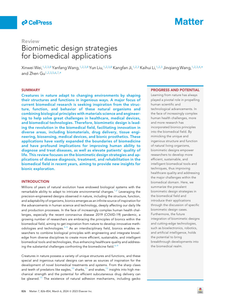Biomimetic Design Strategies | PDF