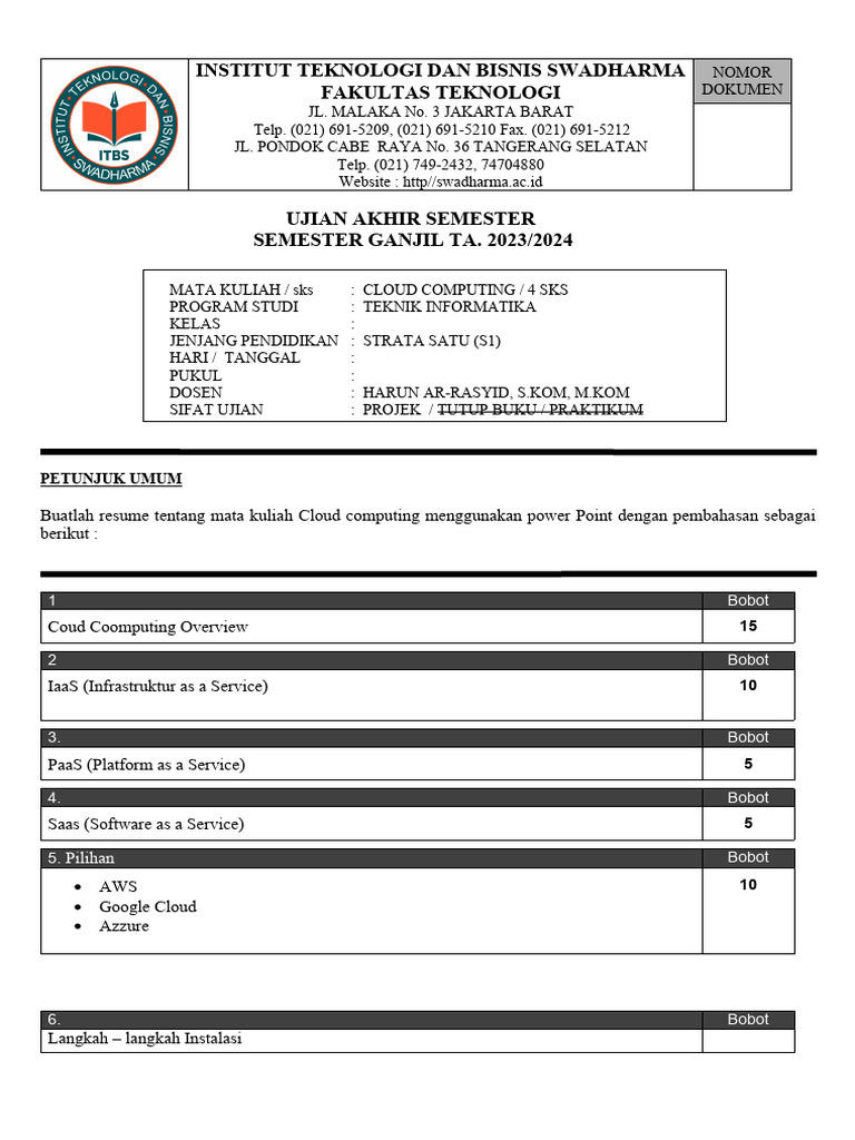 Uas Cloud Computing | PDF