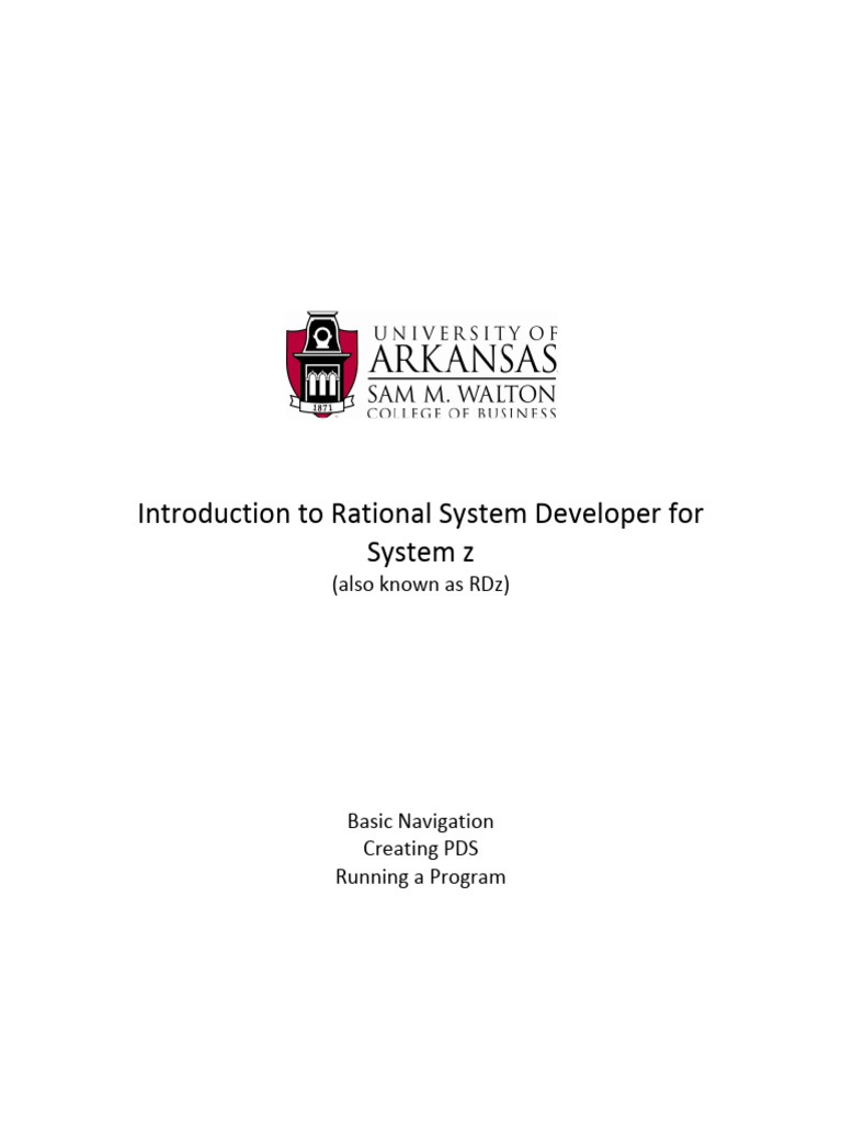 Intro To RDZ | PDF