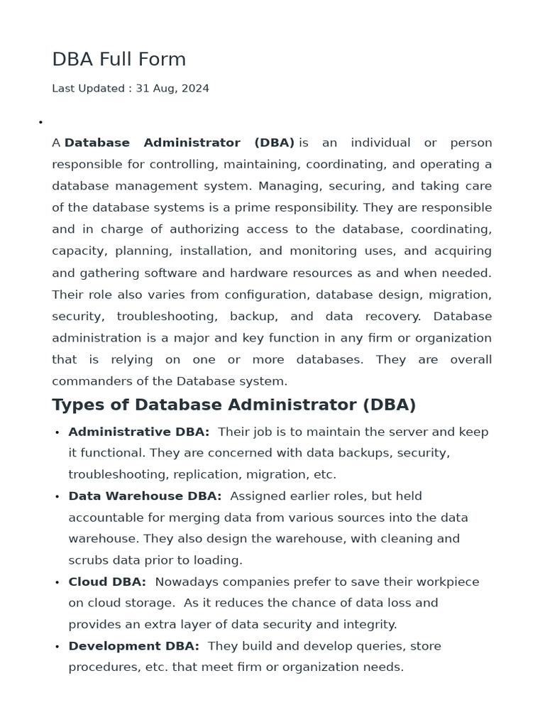 DBA notes on designing databases | PDF DBA notes on designing databases | PDF