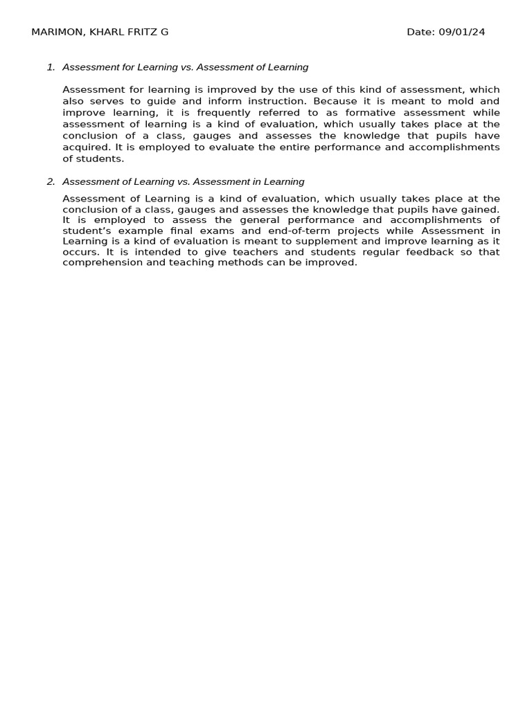 PED 2 Activity 09-01-2024 | PDF