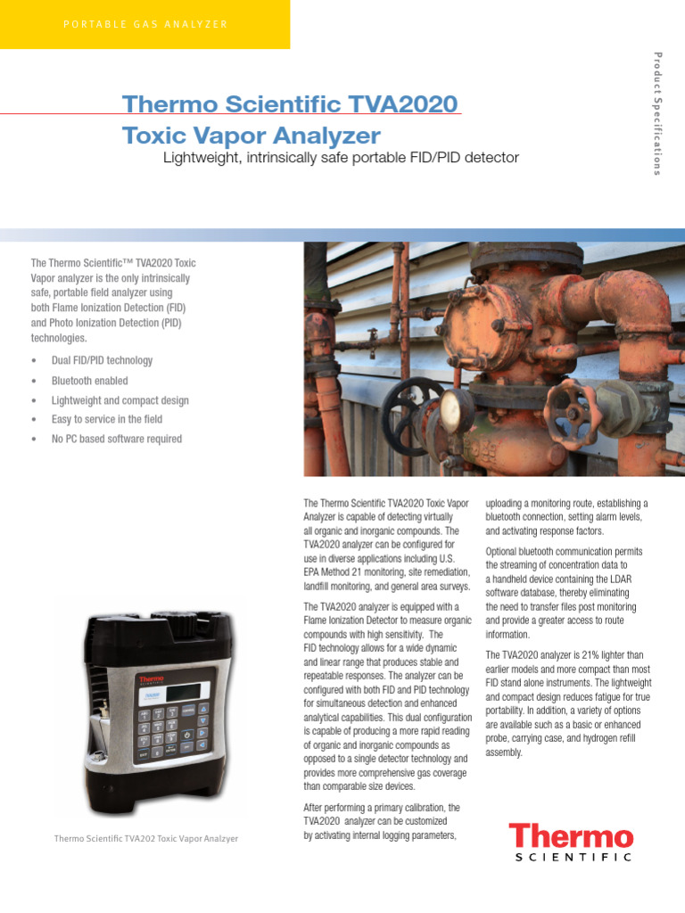 Thermo Scientific TVA 2020 Datasheet | PDF