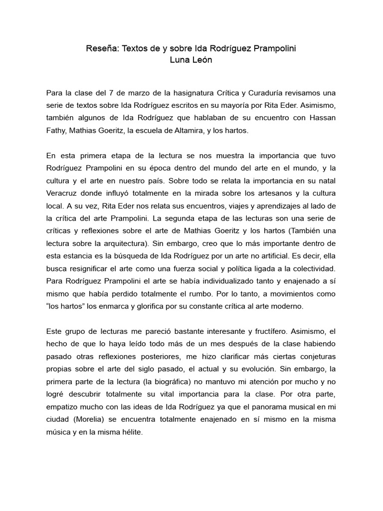 Luna León - Detonadora - Ida Rodríguez. | PDF