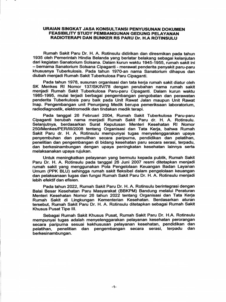 Uraian Singkat Feasibility Bunker Radioterapi | PDF