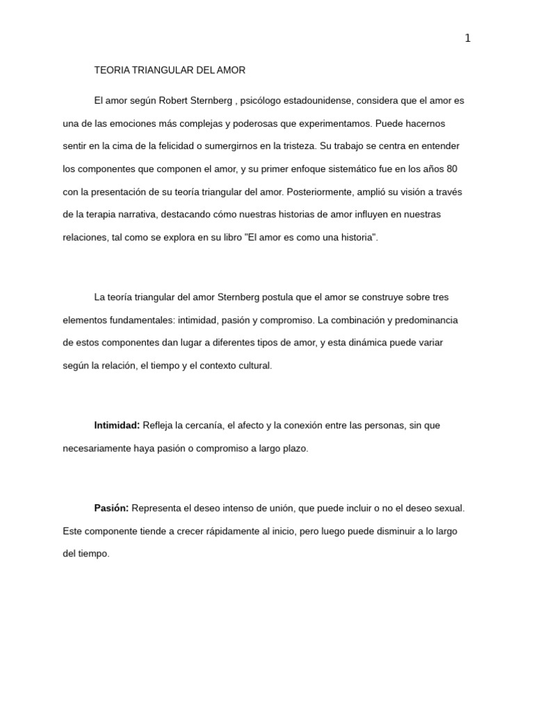 TEORIA TRIANGULAR DEL AMOR | PDF