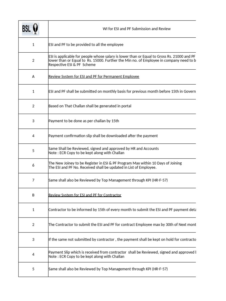 Esi & PF Wi V2 | PDF
