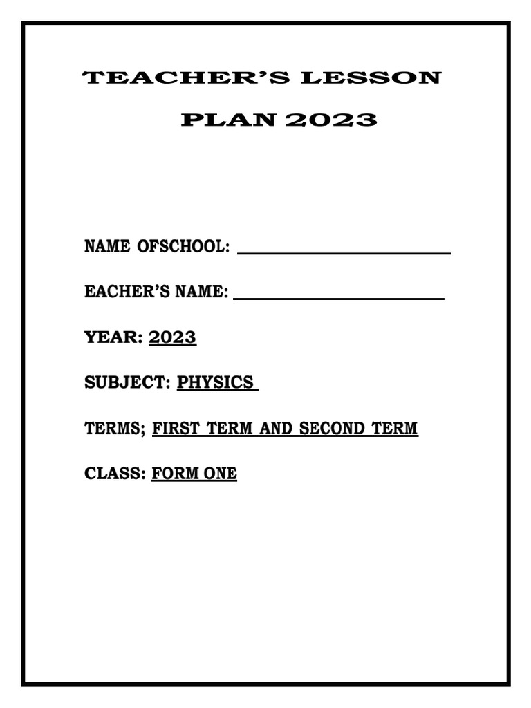 Physics Leson F1 | PDF