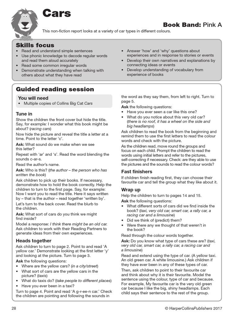 Cars LessonPlan | PDF