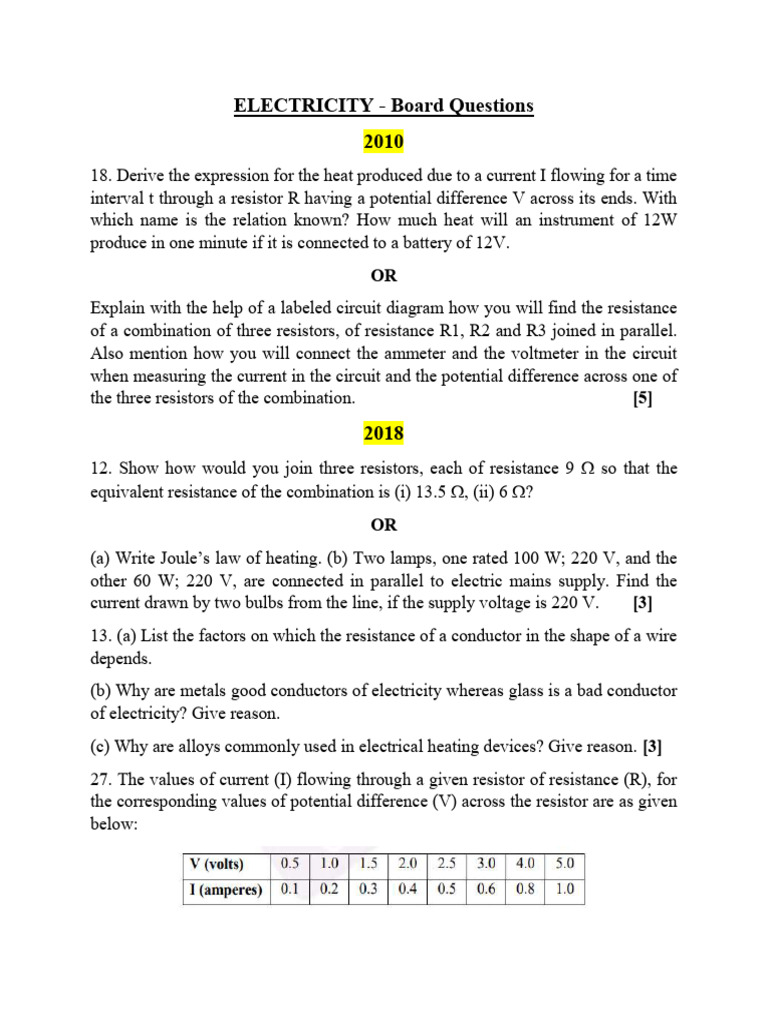 Electricity Board Qs | PDF