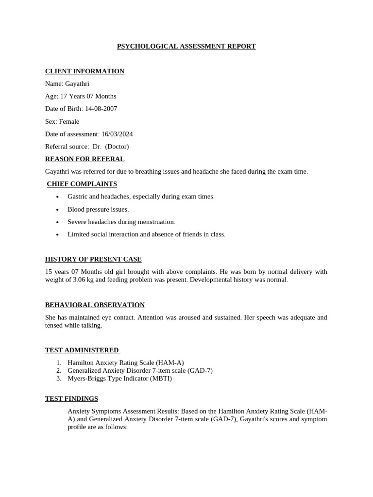 Gayathri Report | PDF