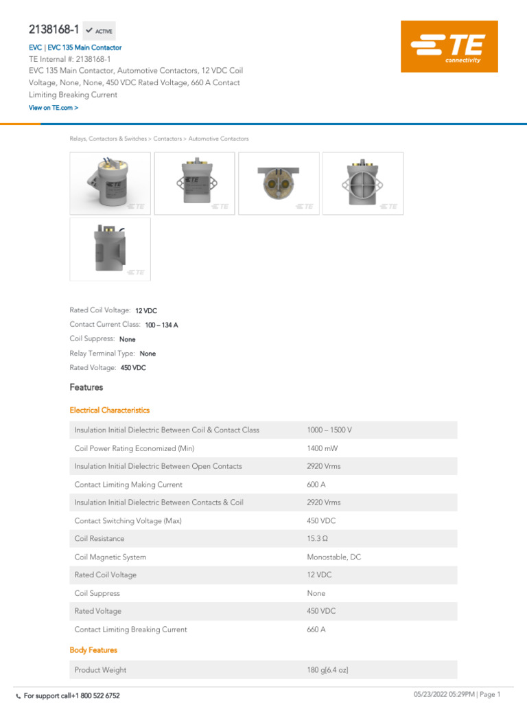 HV Relay Datasheet | PDF