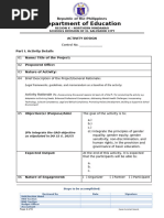 Deped Activity Proposal Template | PDF