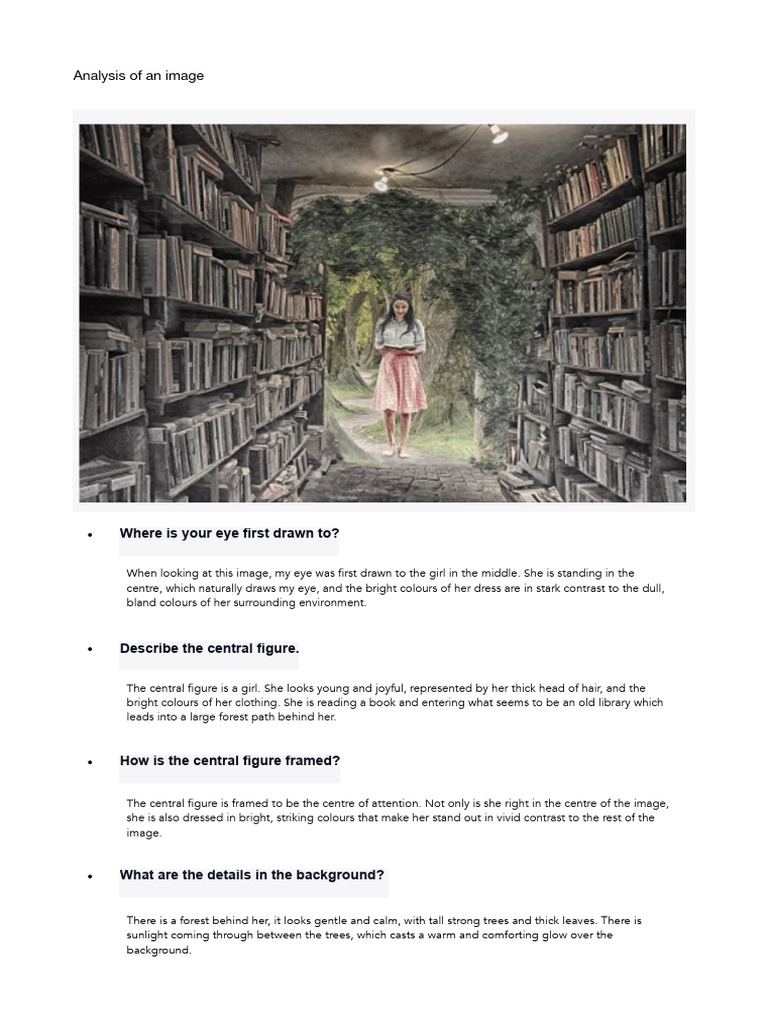 analysis of an image_student copy | PDF