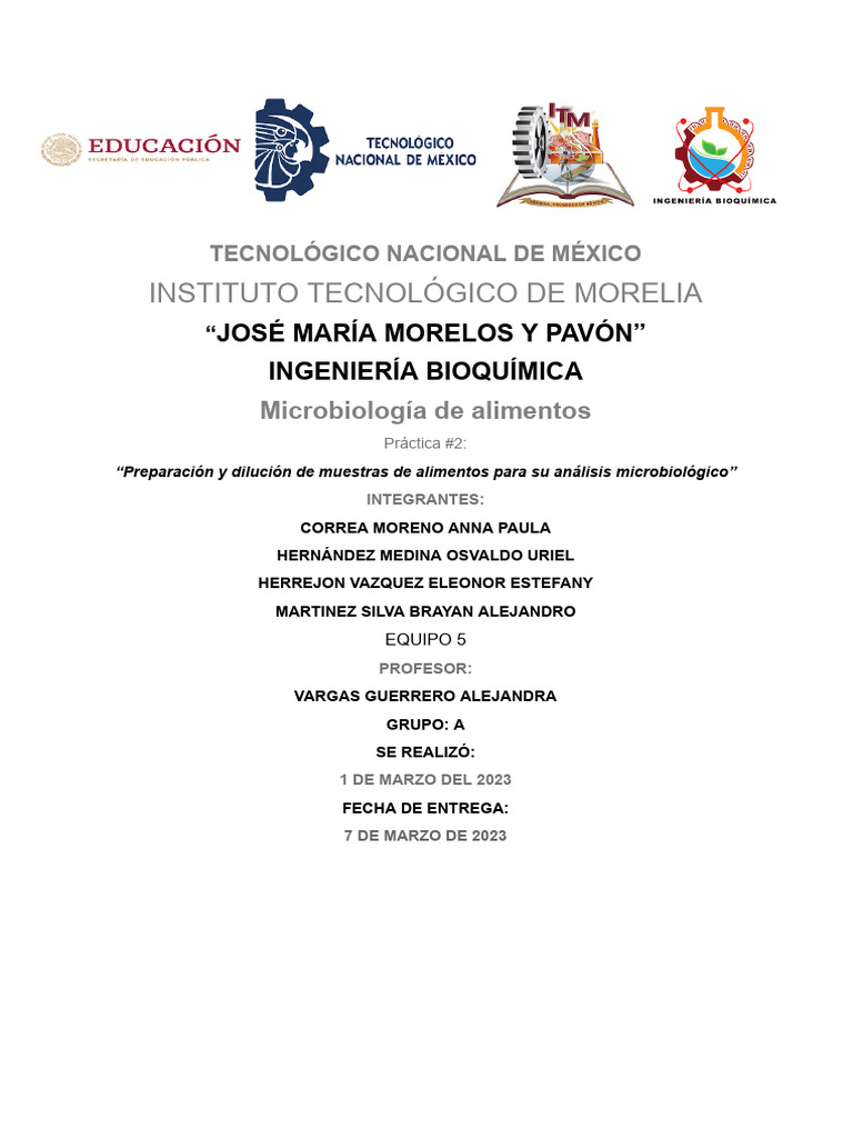 Práctica 2 Micro de Alimentos | PDF