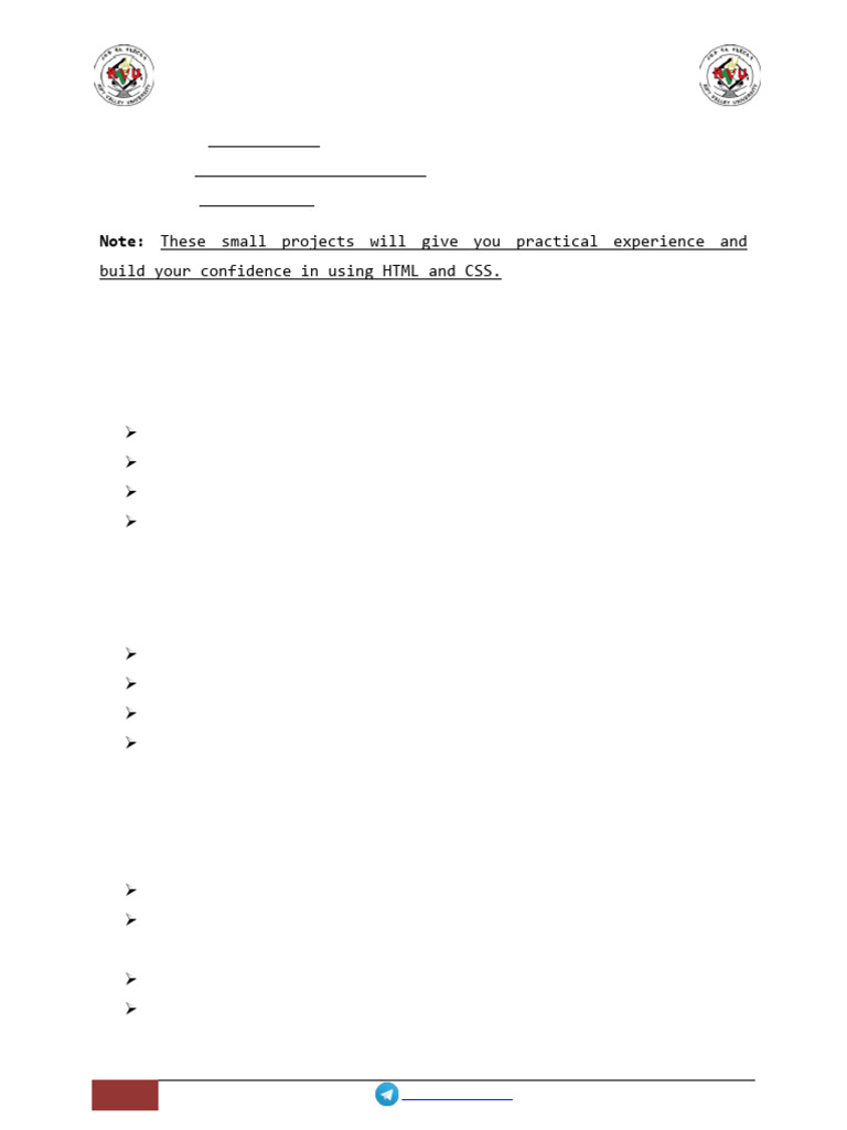 CSS Practical Project | PDF