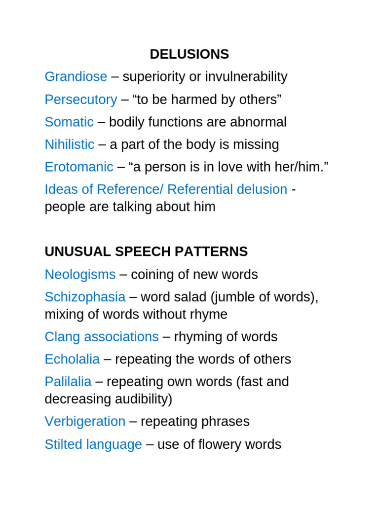 Delusions | PDF
