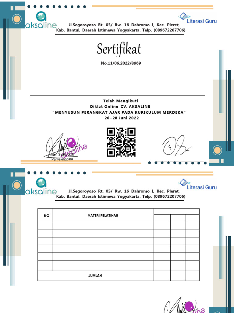 10 SERTIFIKAT 2022 | PDF