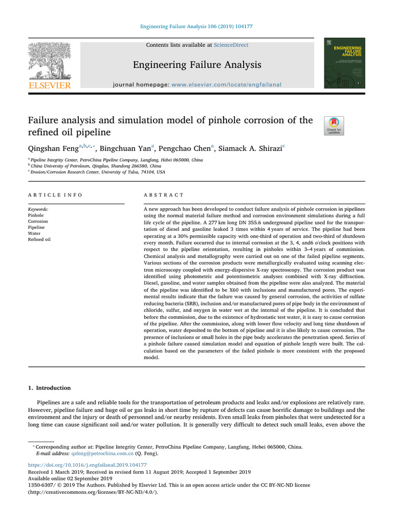Failure Analysis and Simulation Model of Pinhole C | PDF