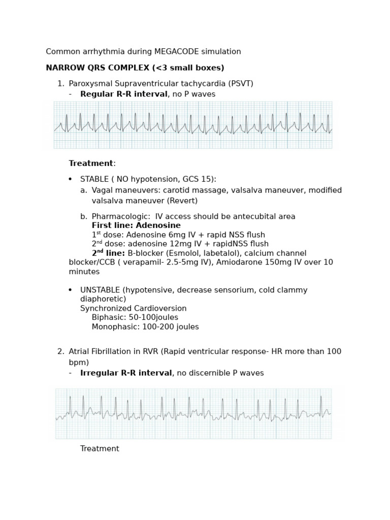 Megacode Arrhythmia | PDF